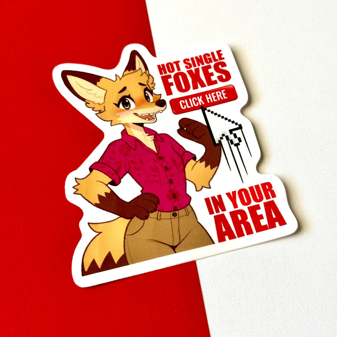 Hot Single Foxes in Your Area Furry Stickers (4x4) - Etsy
