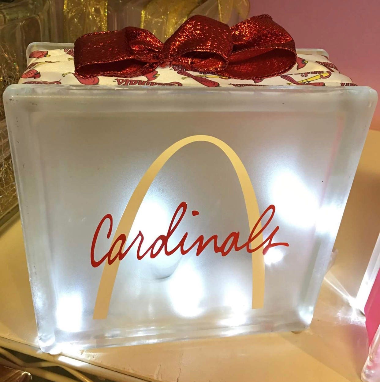 St Louis Baseball Block With Cardinals - Etsy