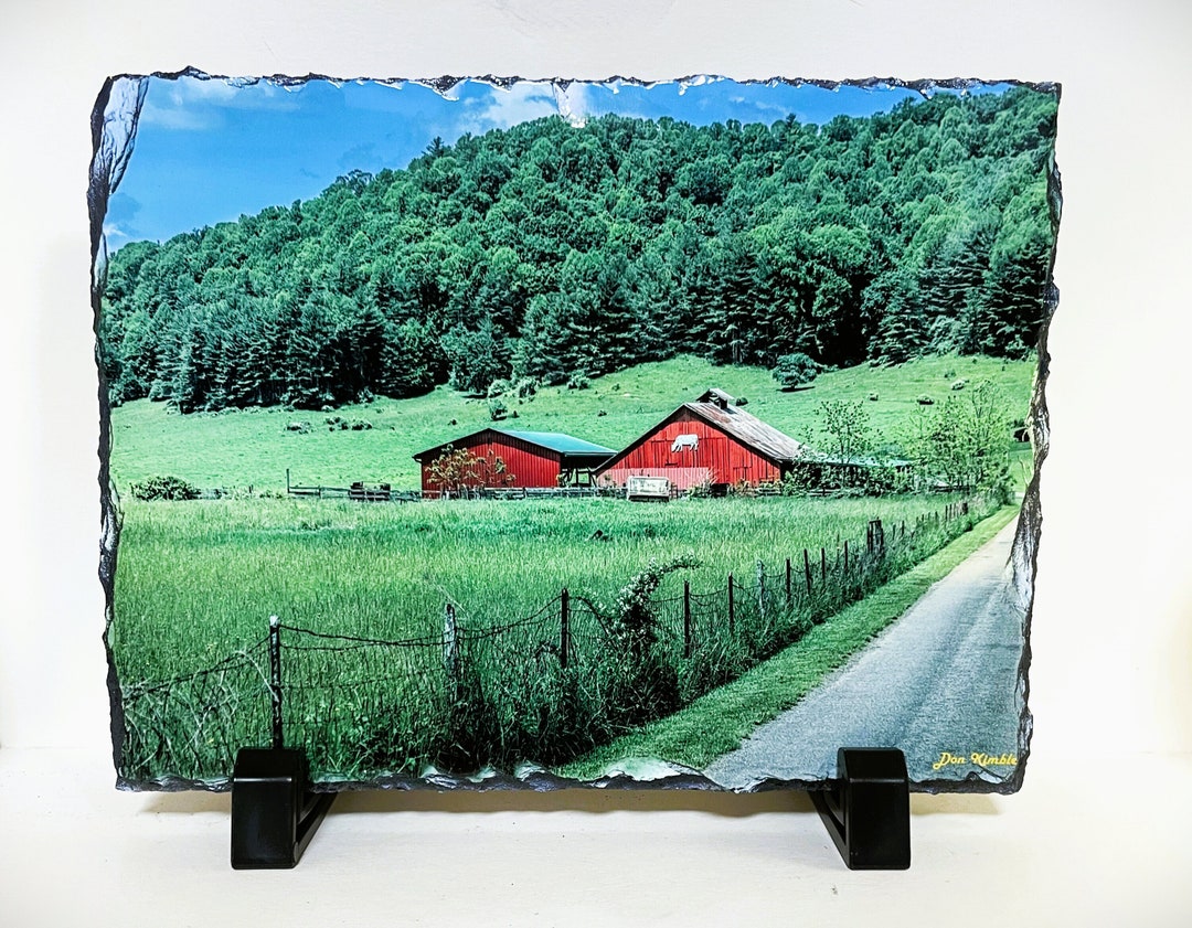 Red Barn in Virginia Photo on Slate - Etsy
