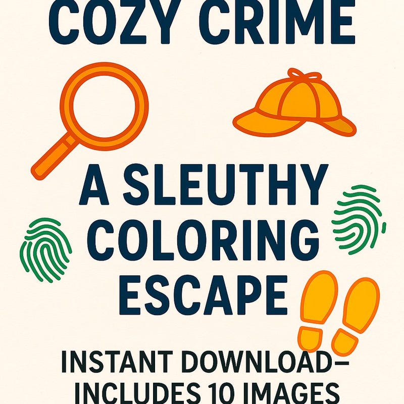 Cozy Crime Scene Coloring - Etsy