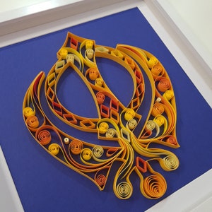 Sikh Khanda, Khanda Sahib Quilled Art, Handmade Paper Quilling Khanda ...