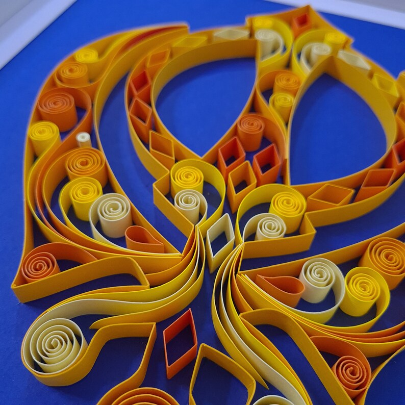 Sikh Khanda, Khanda Sahib Quilled Art, Handmade Paper Quilling Khanda ...