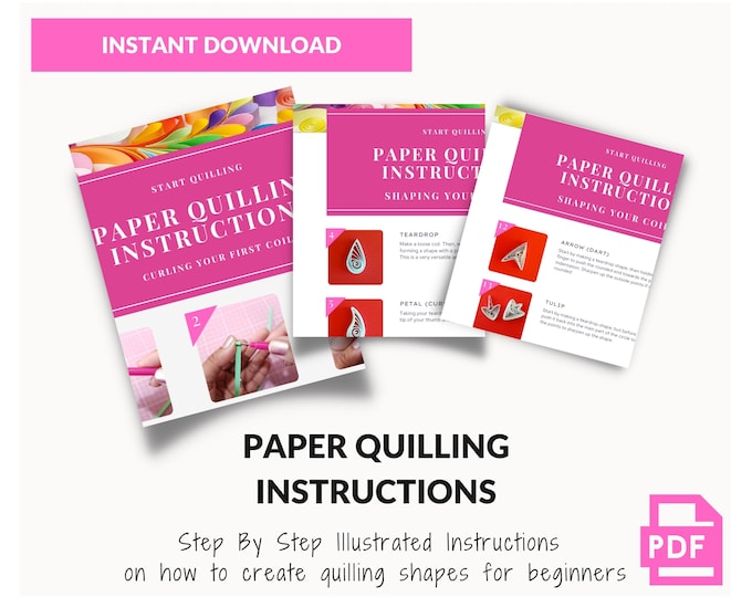 How to Make Quilling Shapes, Step by Step Illustrated Quilling ...