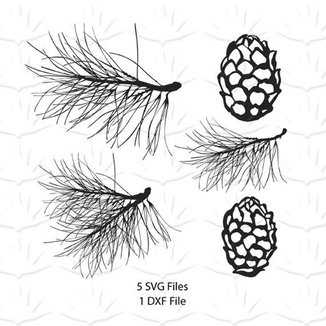 Vector Cedar Branch SVG and DXF Cut Files for Vinyl Cutters - Etsy