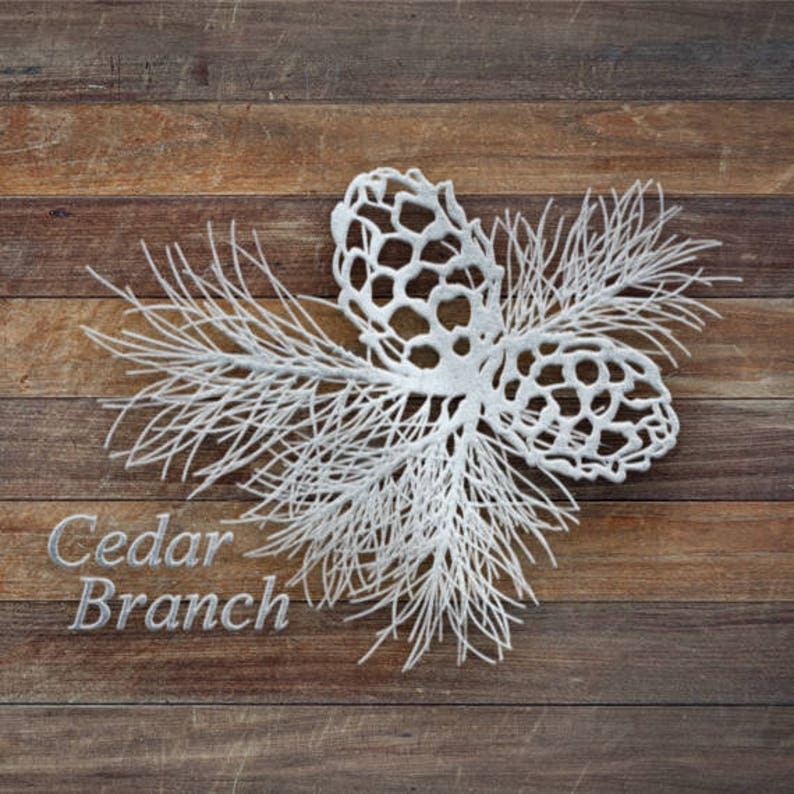 Vector Cedar Branch SVG and DXF Cut Files for Vinyl Cutters, Screen Printing, Silhouette, Die ...