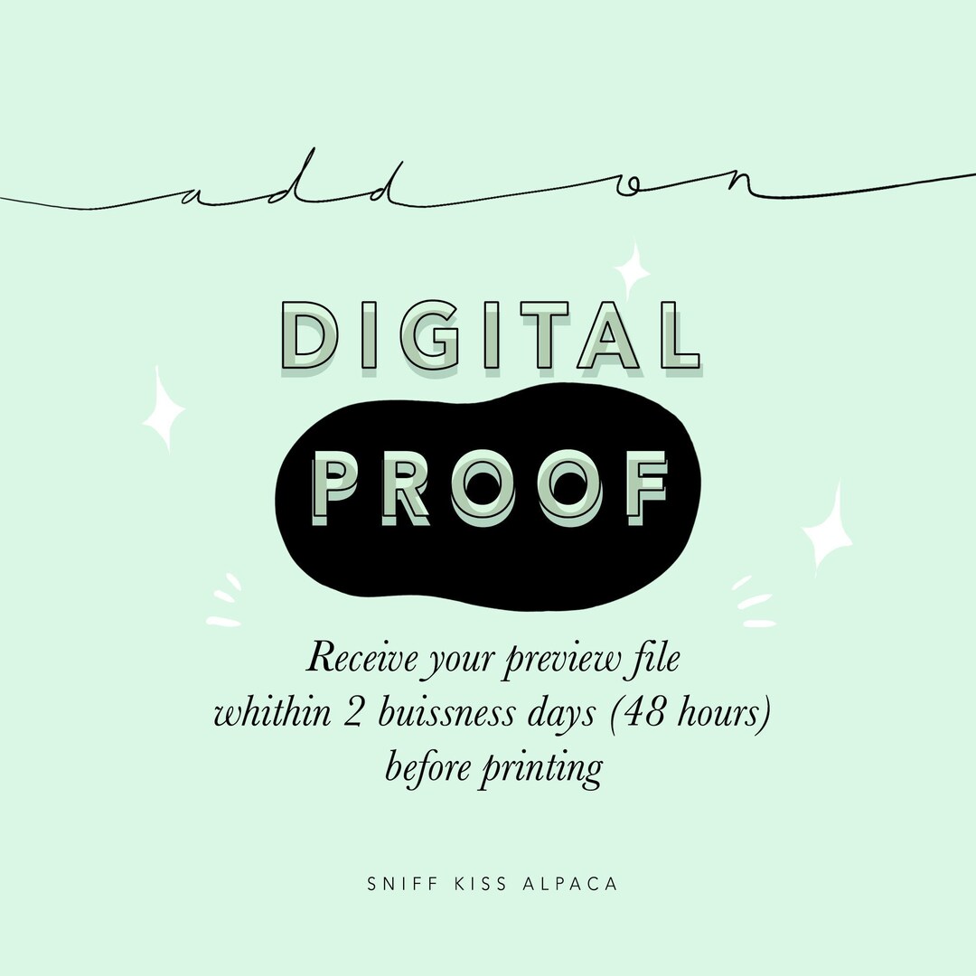 Digital Proof : Add a Digital Proof to Your Order - Etsy