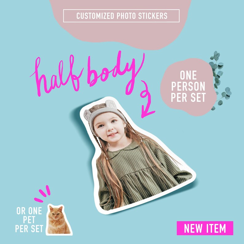 Half Body Stickers Face Custom Cutout Photo Stickers - Etsy