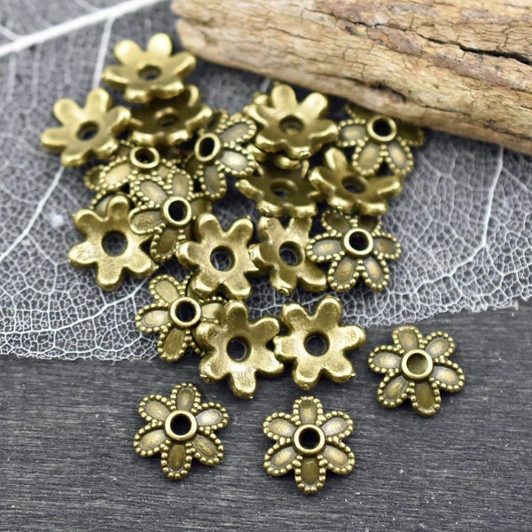 Bronze Bead Caps - Etsy