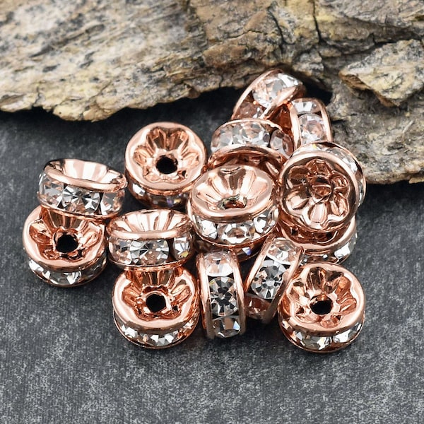 Rose Gold Spacer Beads - Etsy