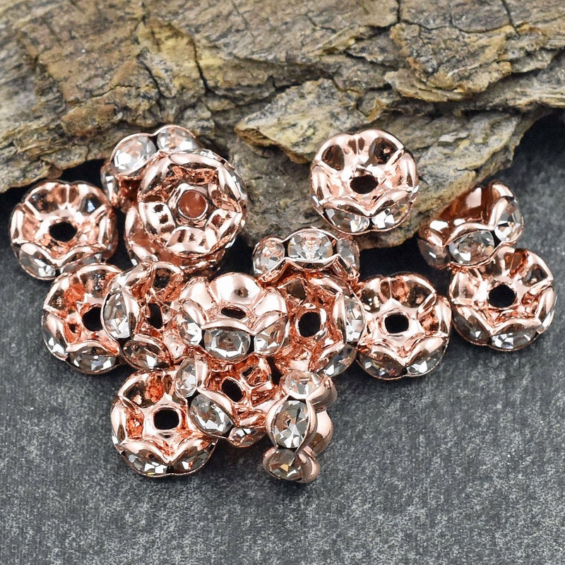 Rose Gold Spacer Beads - Etsy