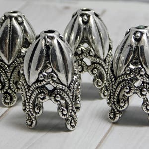Tassel Caps Silver Tassel Caps DIY Tassel Tassel End Caps Bead Caps ...