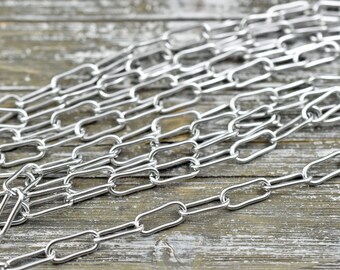 Steel Box Chain 304 Stainless Steel Box Chain Silver Tone Open Link Box ...