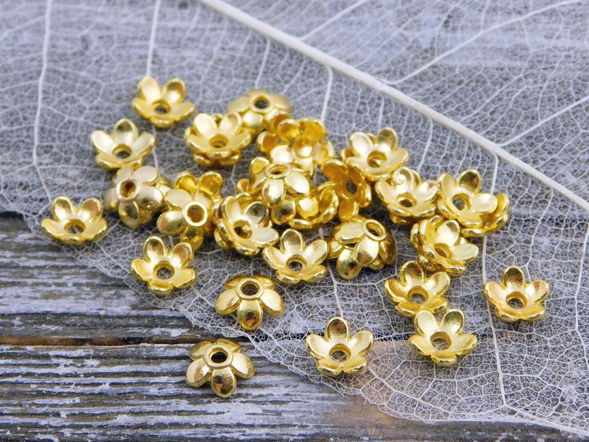 Gold Bead Caps Bead Caps Metal Bead Caps Metal Beads - Etsy