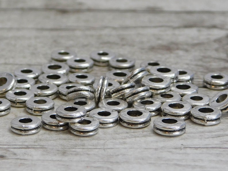 Silver Spacer Beads Antique Silver Spacers Metal Spacers - Etsy