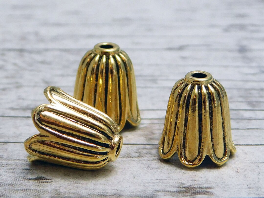 Tassel Caps - Bead Caps - Gold Tassel Cap - Tassel Supplies - Tassel ...