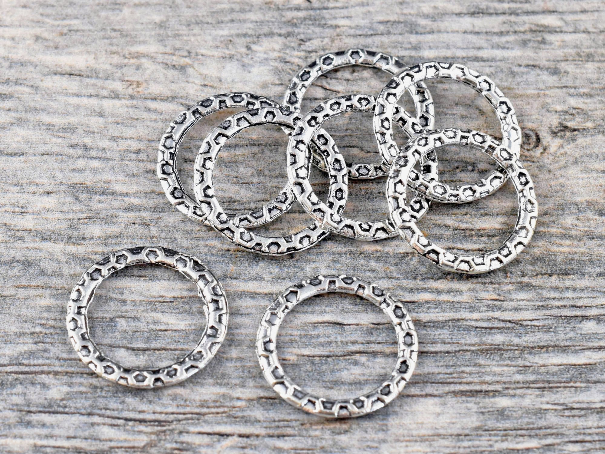 Link Rings Closed Rings Silver Rings Metal Rings - Etsy