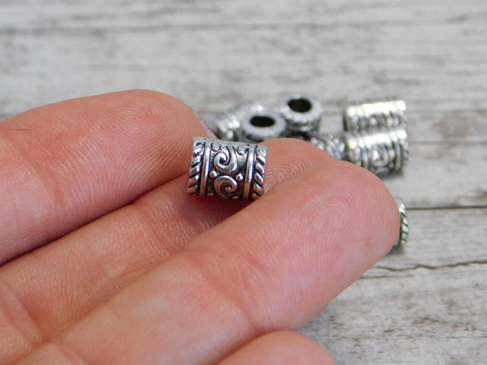 Metal Beads Large Hole Beads Spacer Beads Metal Spacers - Etsy