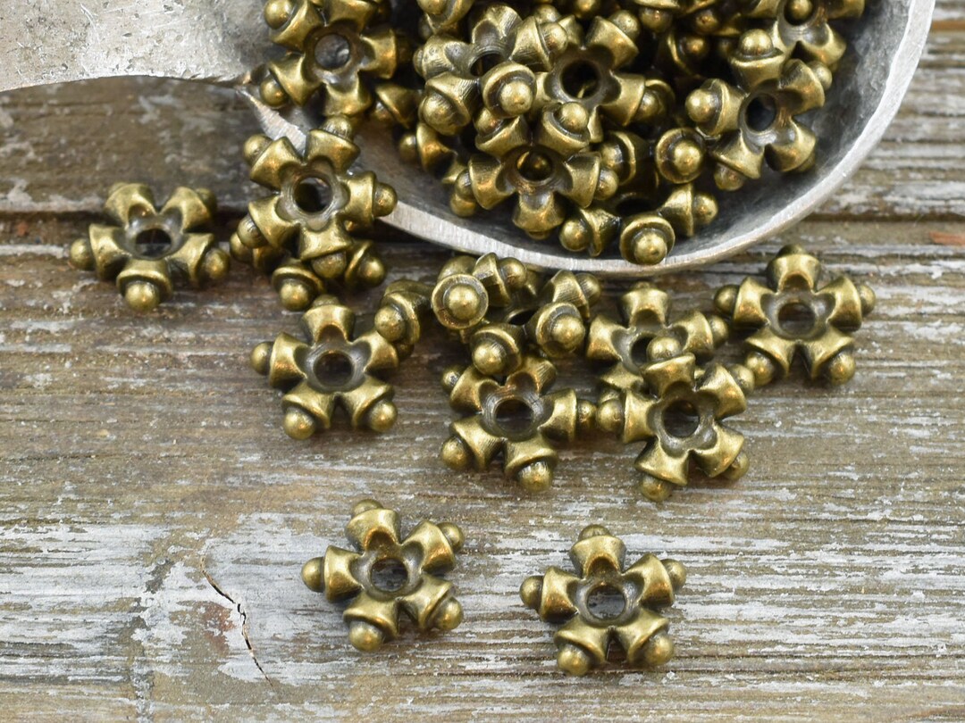 Bronze Spacers Bronze Spacer Bead Daisy Spacers Metal - Etsy