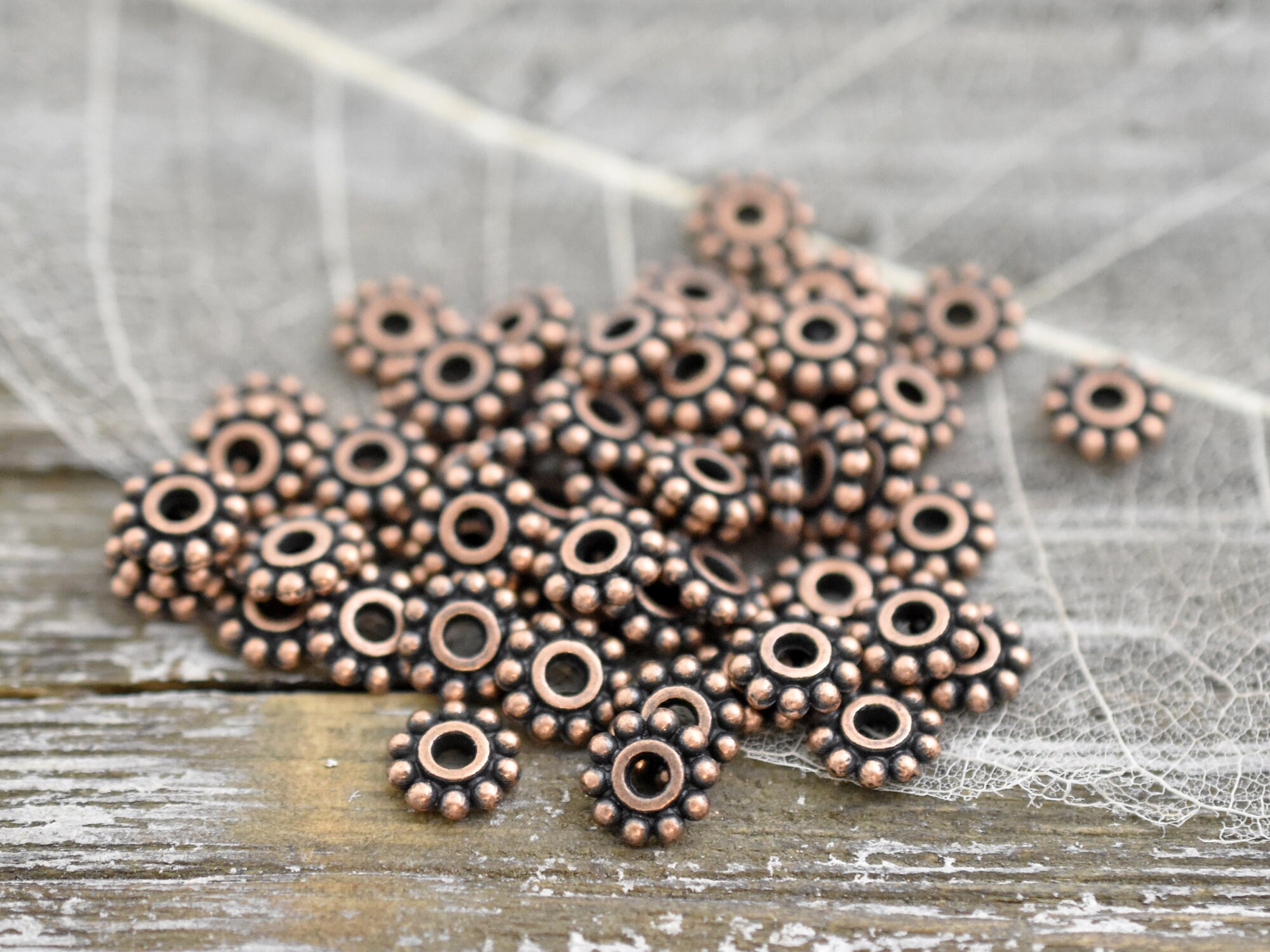Daisy Spacers Copper Daisy Spacers Heishi Beads Copper - Etsy