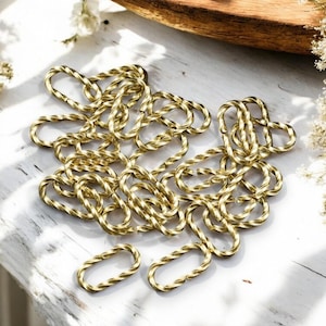 Gold Jump Rings - Twisted Jump Rings - Oval Jump Rings - Open Jump ...