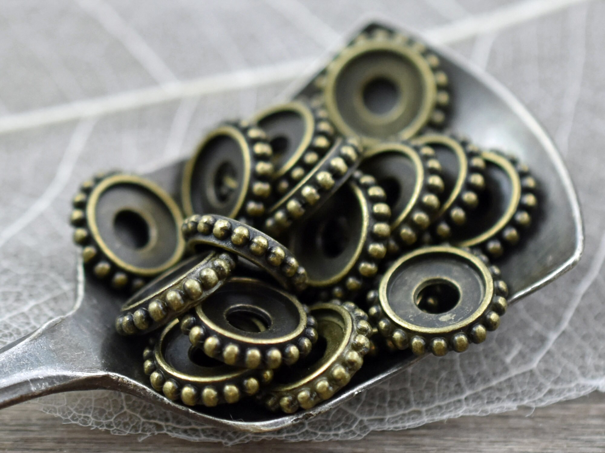 Metal Beads Bronze Spacers Antique Bronze Beads 10mm - Etsy