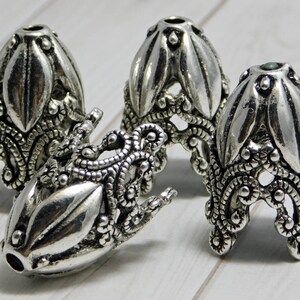 Tassel Caps Silver Tassel Caps DIY Tassel Tassel End Caps Bead Caps ...
