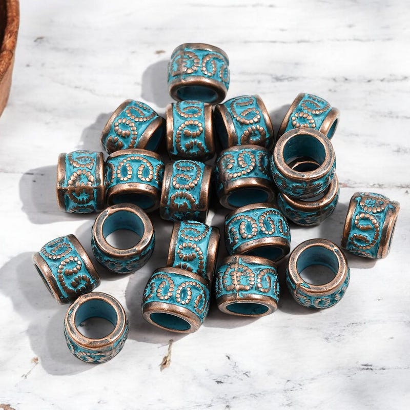 Verdigris Metal Beads - Etsy