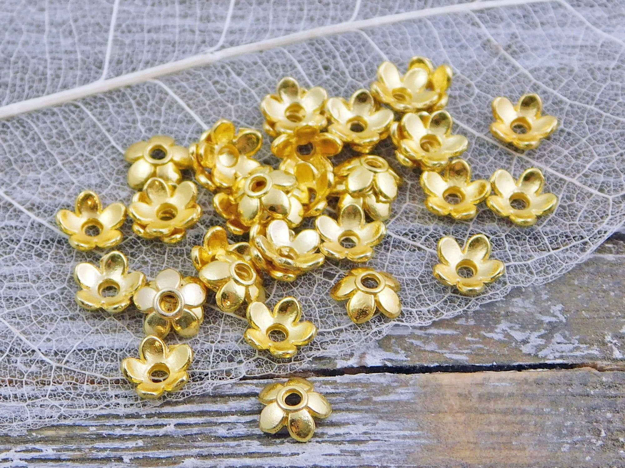 Gold Bead Caps Bead Caps Metal Bead Caps Metal Beads - Etsy