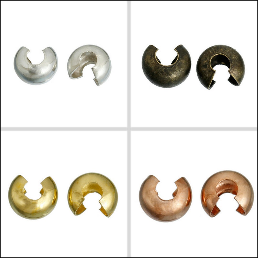Crimp Covers - 4mm Crimp Cover - Crimp Bead Cover - Crimp Ends - Crimp ...