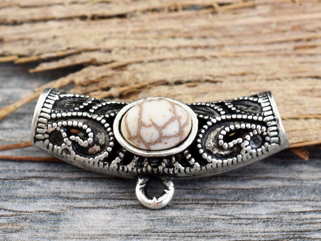 Necklace Bail Pendant Bail Tube Bails Metal Bails Silver Bails Charm ...