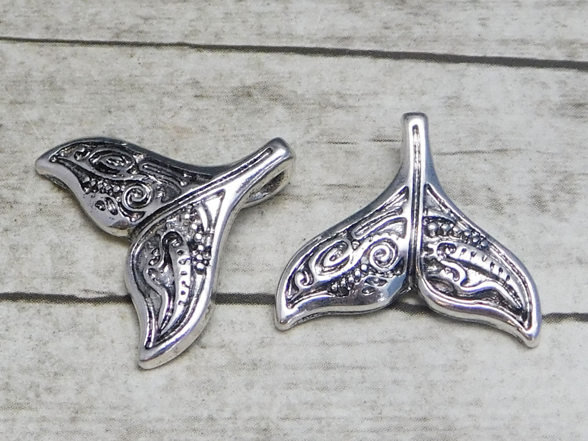 Whale Tail Charm Mermaid Tail Charm Whale Charm Metal | Etsy