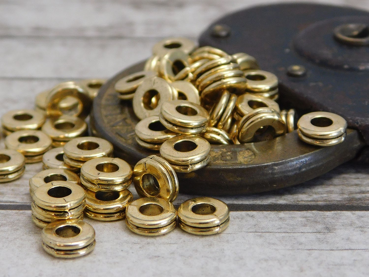 Gold Spacer Beads Antique Gold Spacers Metal Spacers - Etsy