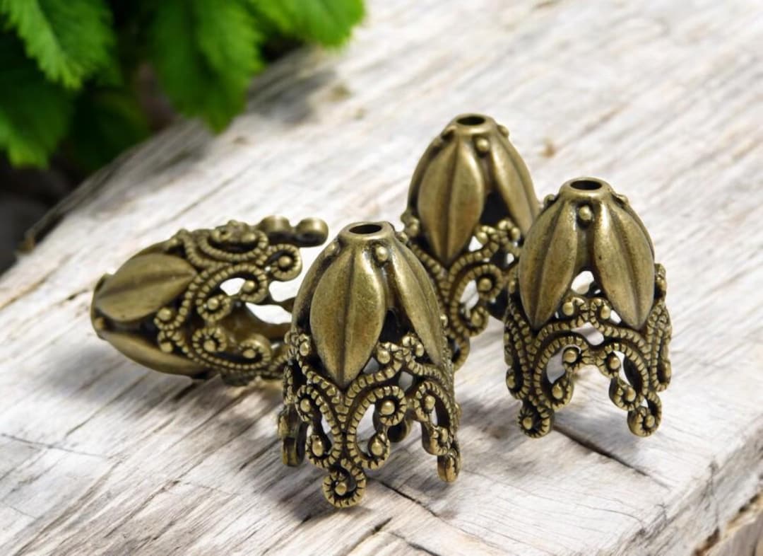 Tassel Caps - Large Tassel Cap - Bronze Tassel Caps - DIY Tassel ...