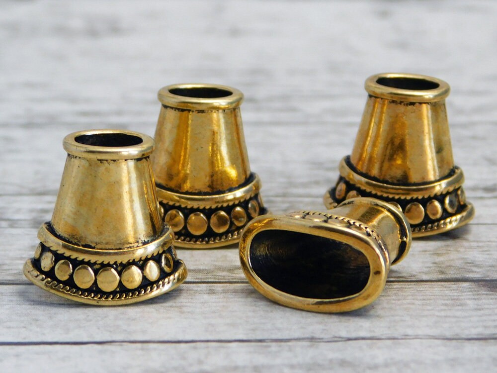 Tassel Caps - Gold Caps - Bead Caps - End Caps - Kumihimo Cap - DIY ...