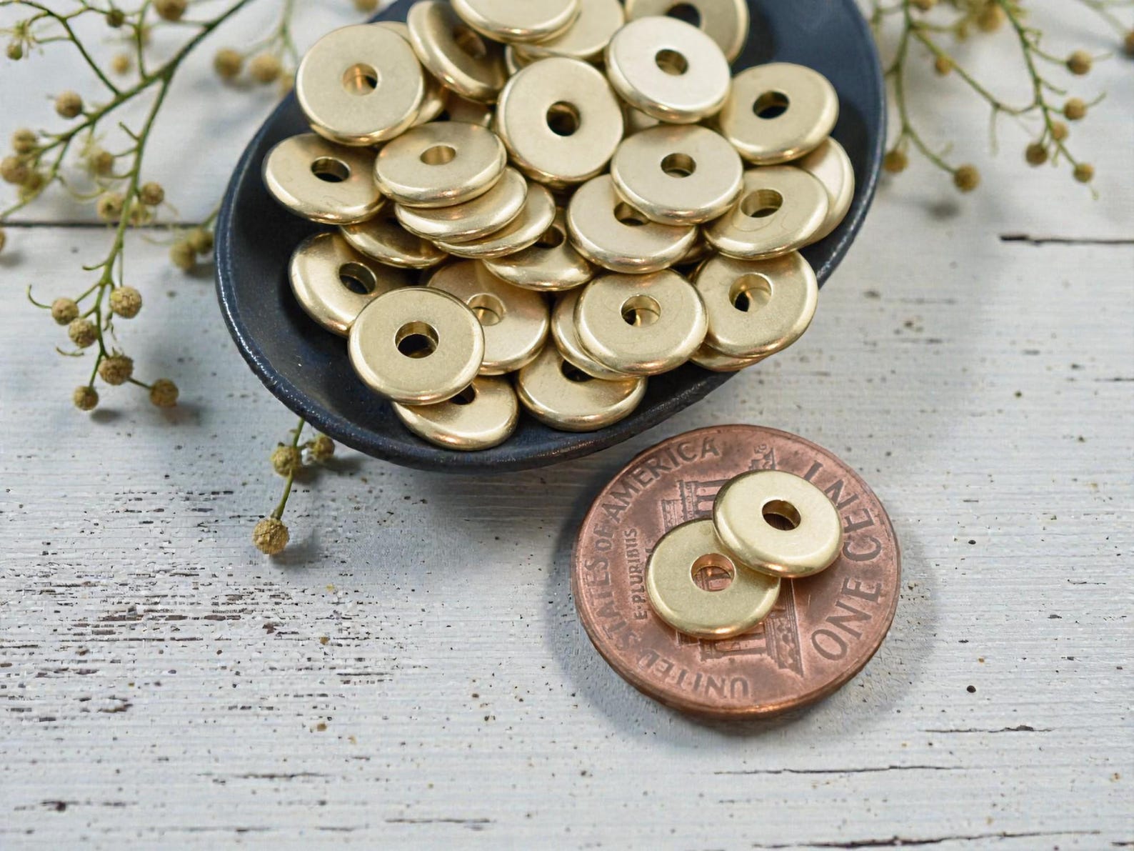 Metal Beads - Metal Spacers - Spacer Beads - Brass Spacers - Heishi ...