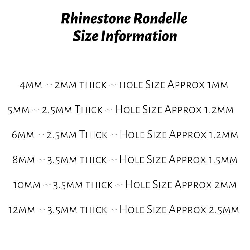 Rhinestone Rondelle Rhinestone Beads Crystal Spacers - Etsy