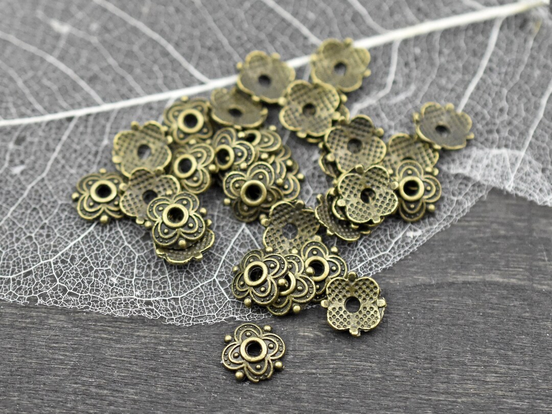 Bronze Bead Caps 8mm Bead Caps Metal Bead Caps Metal Beads Bronze ...