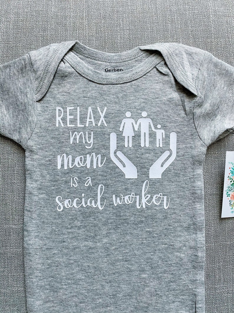Relax My Mom is a Social Worker Onesie® Baby Onesie® Baby - Etsy