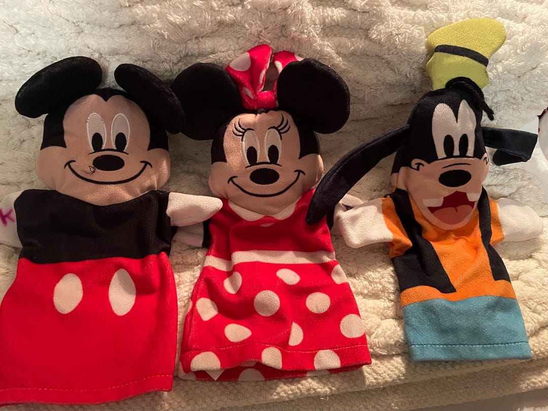 Mickey Minnie and Pluto Hand Puppets - Etsy