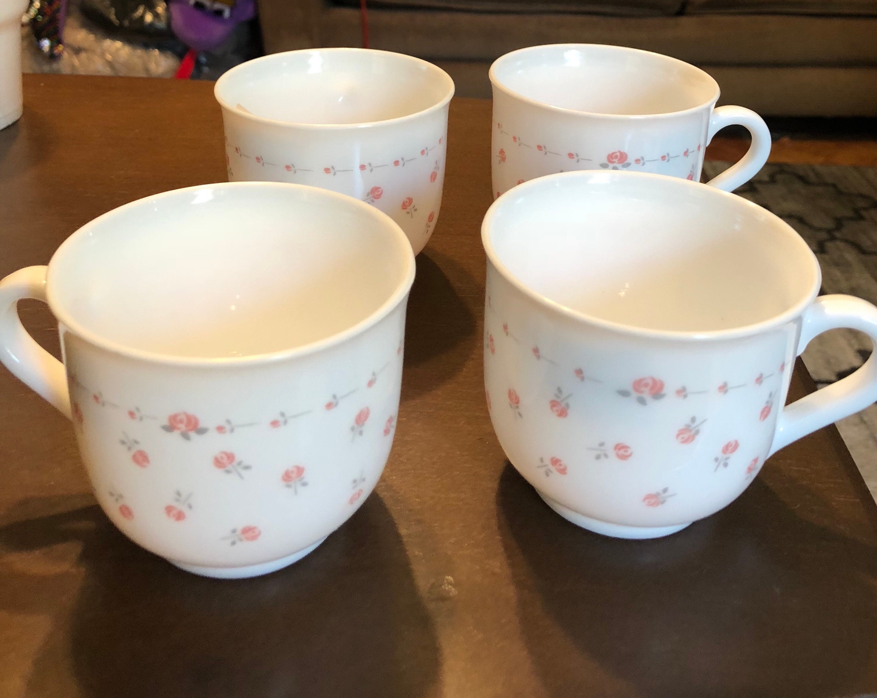 Arcopal France Coffee or Tea Carafe and Set of 4 Cups. | Etsy