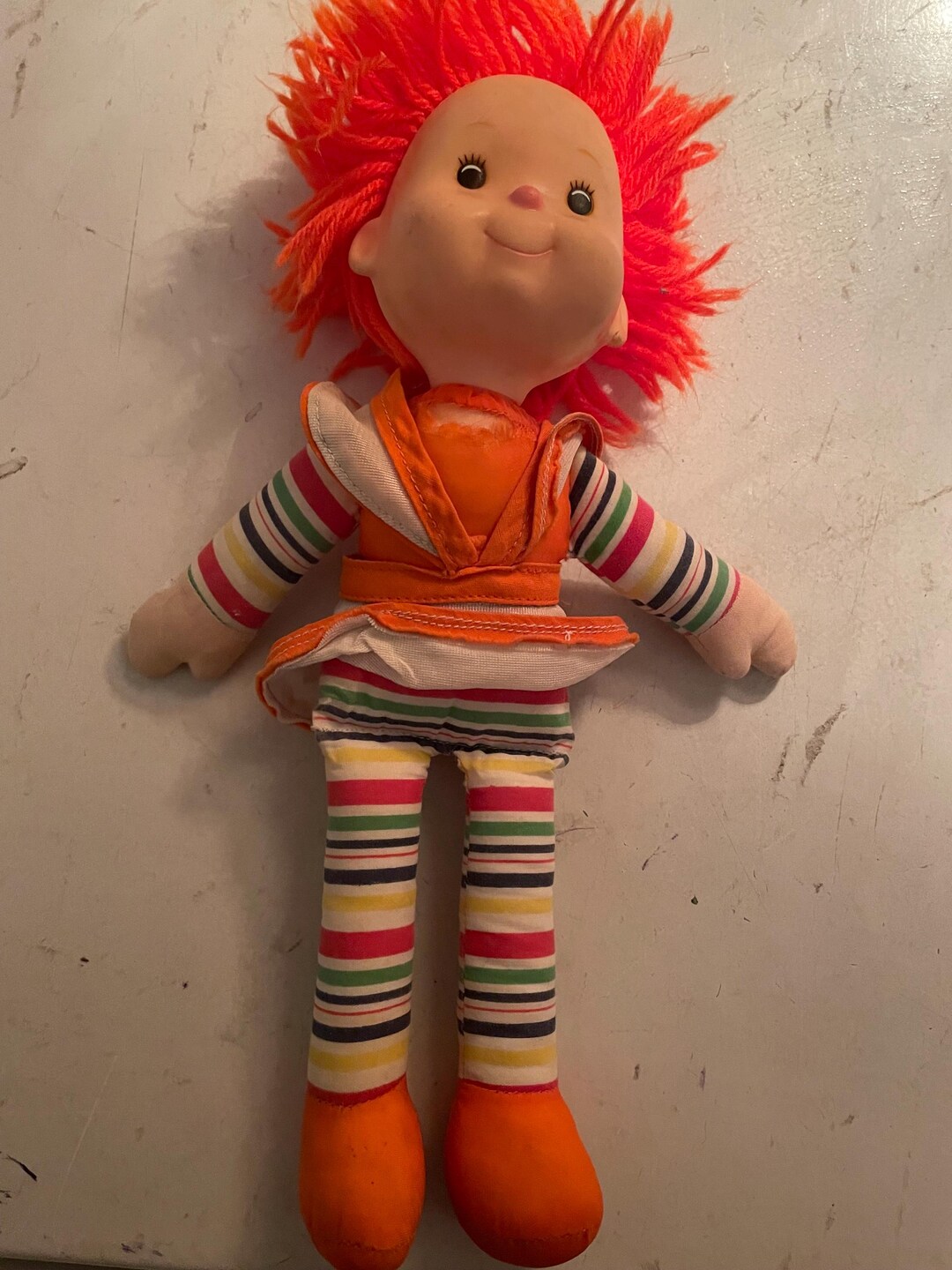 Rainbow Brite Orange Rag Mop Doll Vintage - Etsy