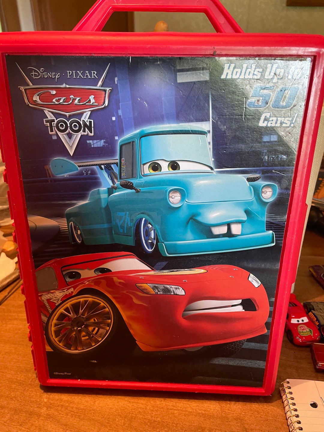 Disneys Pixar Movie Cars Toon Carrying Case With 6 Disney Cars - Etsy
