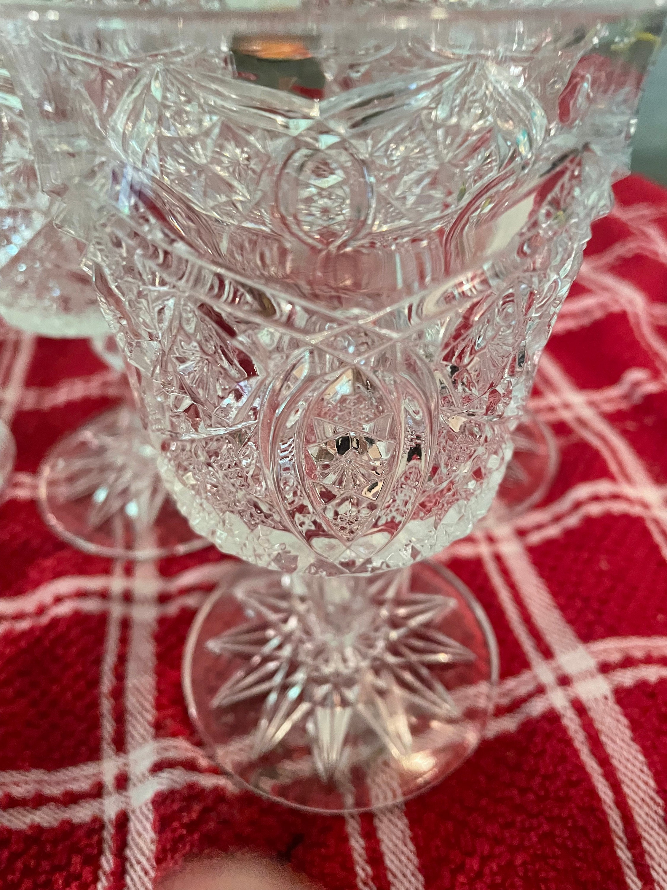 5 John Higbee Glass Co Footed Goblet Starburst - Etsy