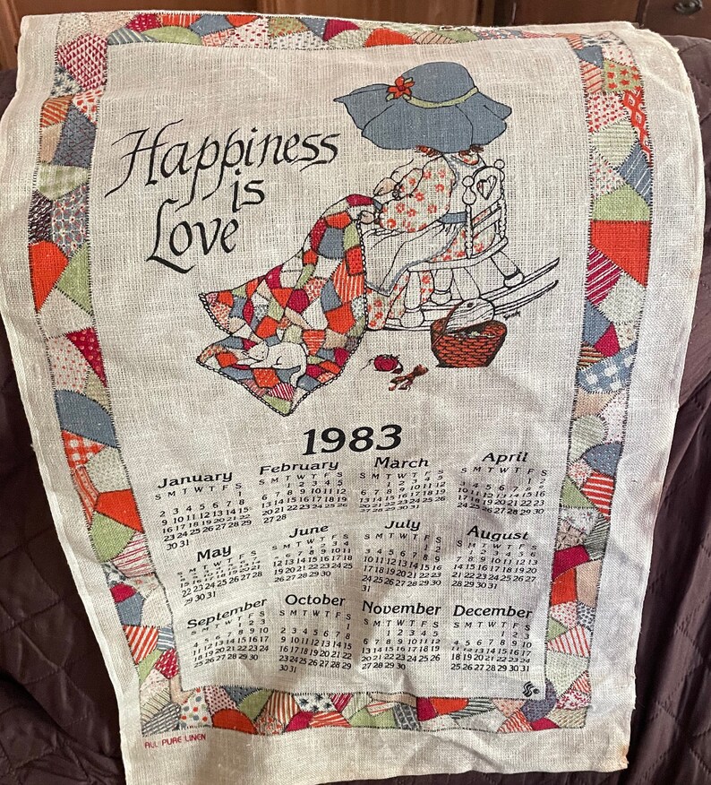 1983 Kitchen Calendar Towel - Etsy