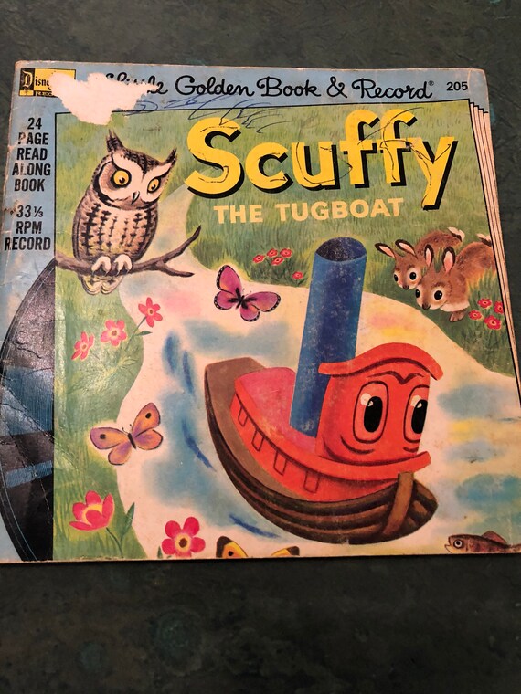Disneyland Scuffy the Tugboat Book & Record | Etsy