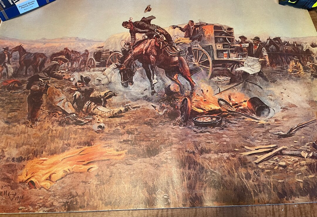 Charles M Russell Camp Cook’s Troubles Print - Etsy