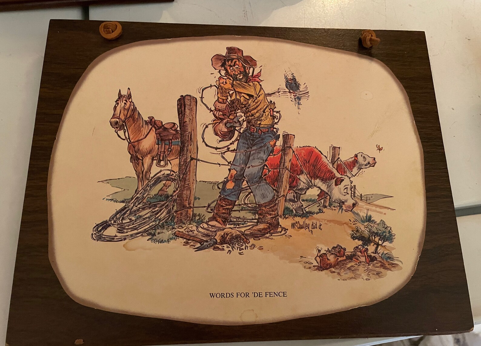 Vintage Wooden Decoupaged Western Wall Plaque - Etsy