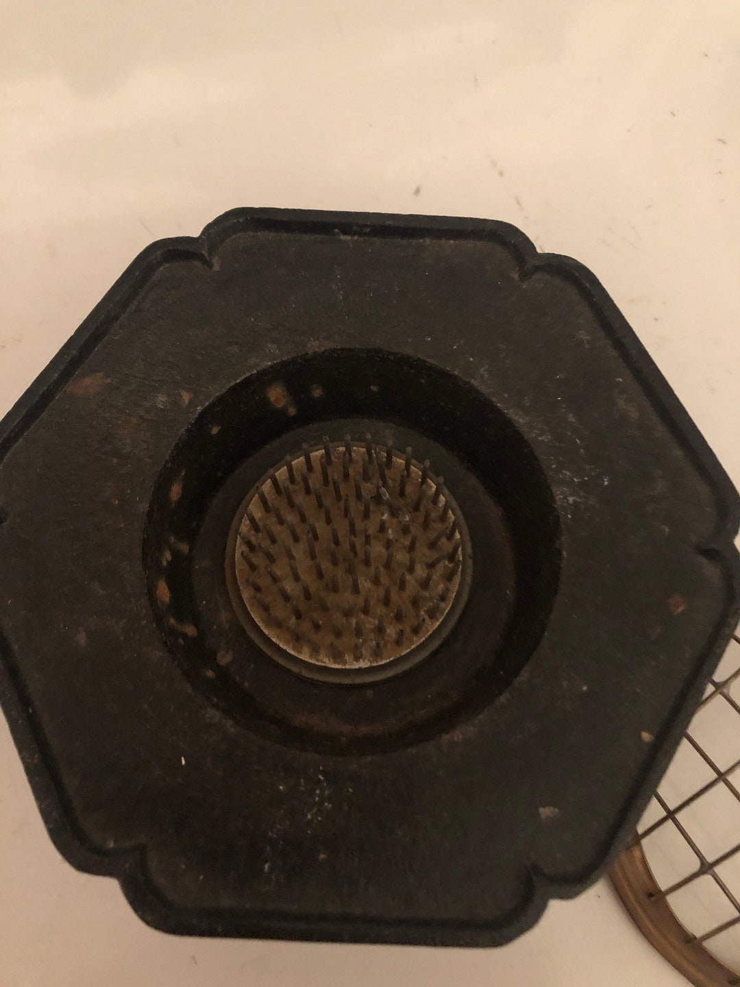 Cast Iron Flower Frog & Cage - Etsy