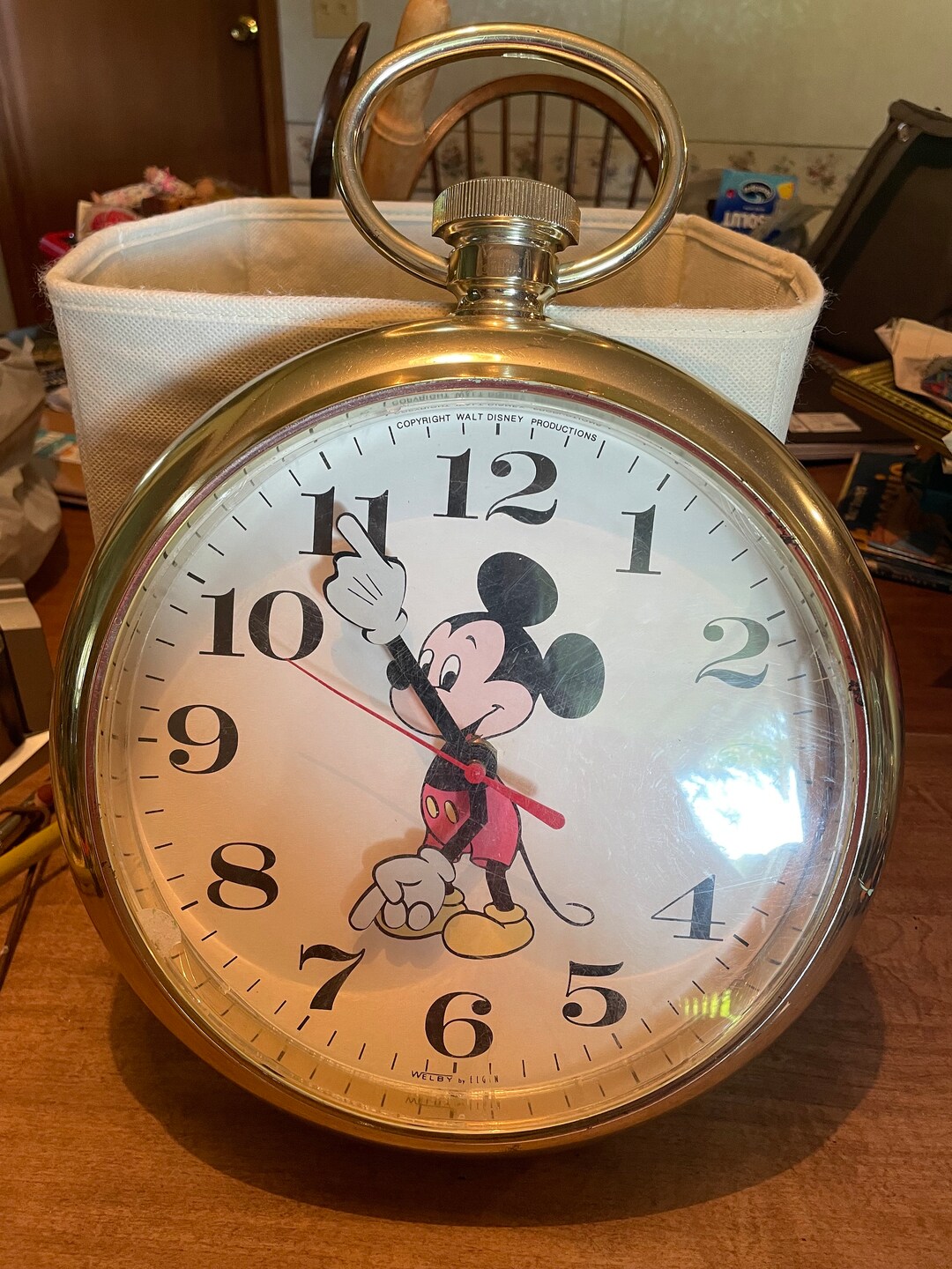 Walt Disney Mickey Mouse Welby Elgin Wall Clock - Etsy