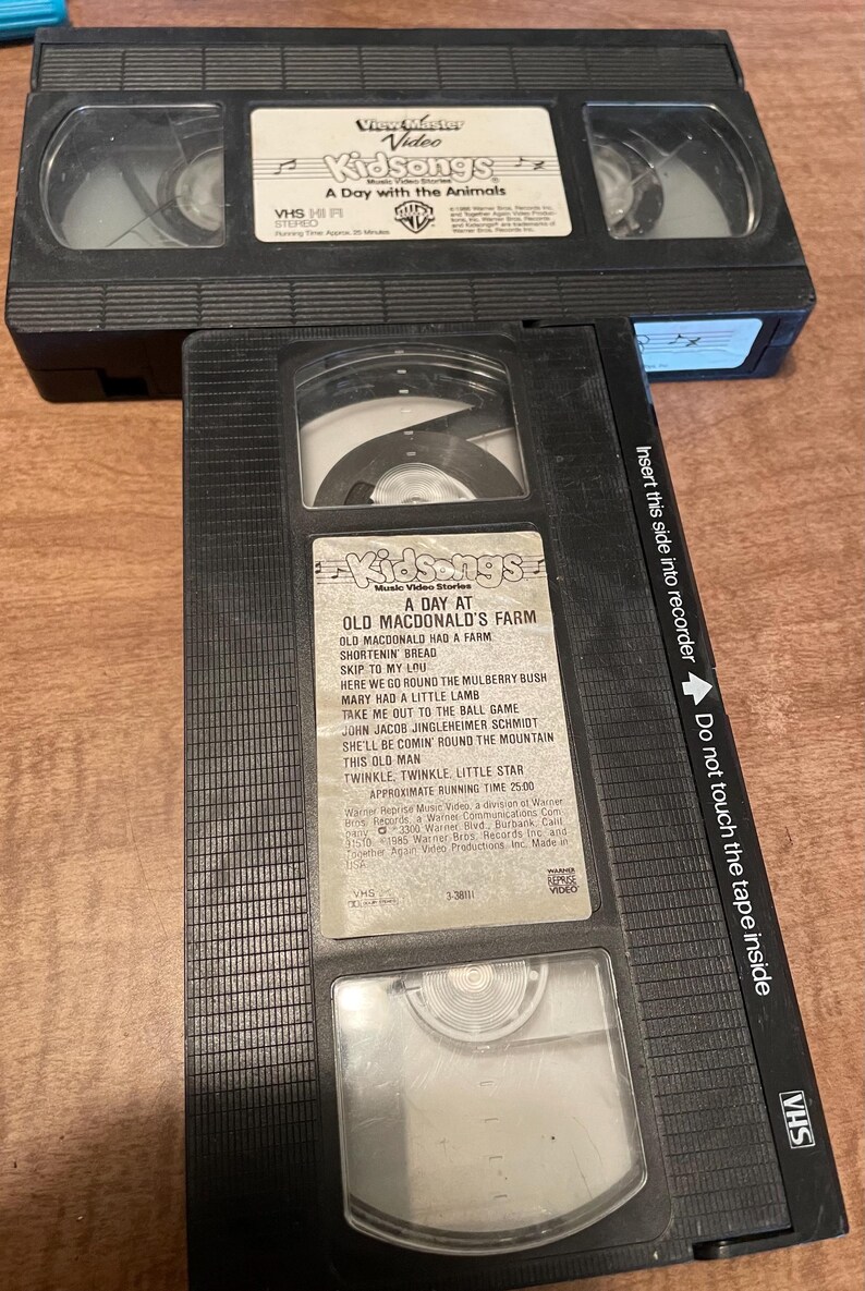 2 Kids Songs & 1 Sing A Long VHS - Etsy